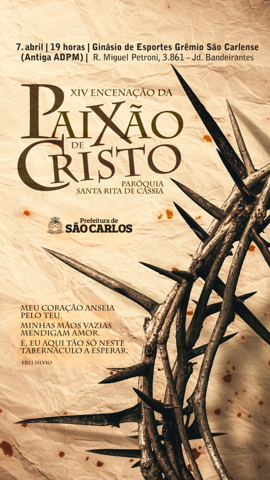 Encenação Da Paixão De Cristo Pelas Paróquias Da Diocese De São Carlos